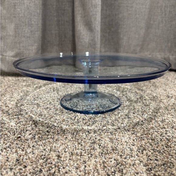 Indiana Glass | Dining | Vintage Indiana Glass Ice Blue Aspen Pedestal ...